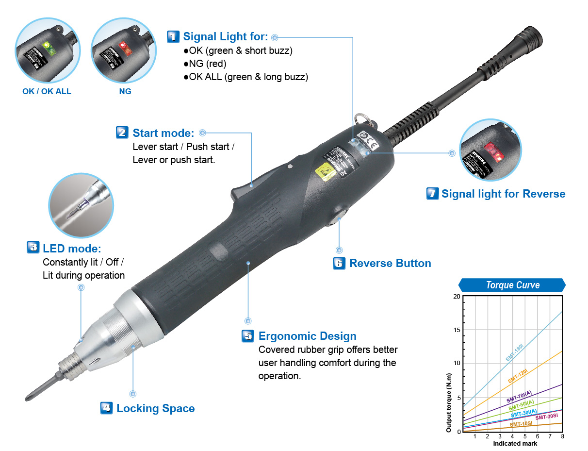 Angle Type Transducerized DC Electric Screwdriver